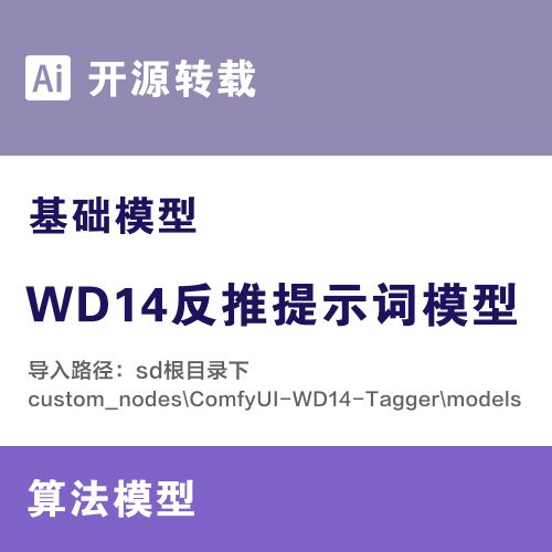 WD14反推提示词算法模型-悟格AI